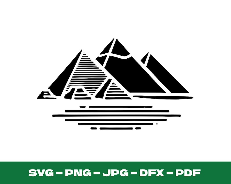 Ancient Pyramids Svg Desert Egyptian Art Digital Download Landscape ...