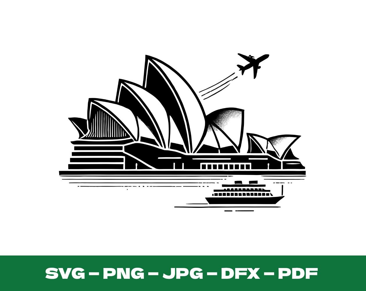 Sydney Opera House Digital Art Svg Png Travel Landmark Australia ...