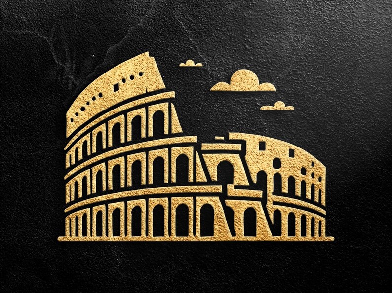 Rome Colosseum Svg Roman Architecture Digital Art Italian Landmark ...
