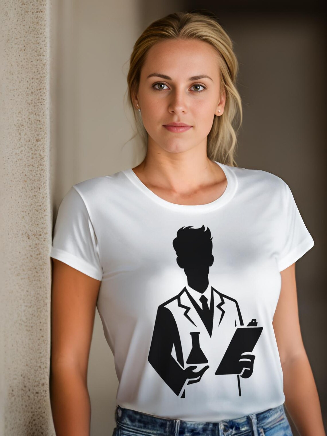 Scientist SVG, Lab Researcher Silhouette, Chemistry Teacher, Science ...