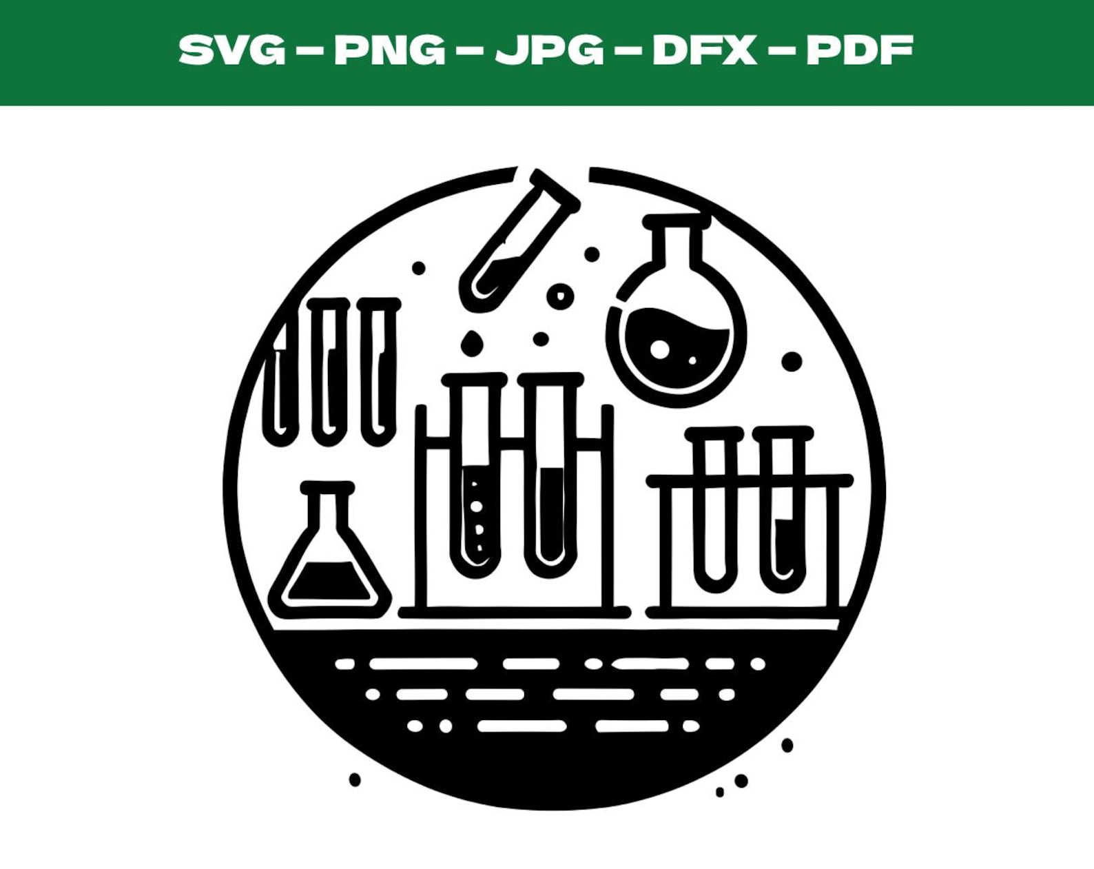 Chemistry Lab Test Tubes Svg Science Laboratory Beakers Flask Digital ...