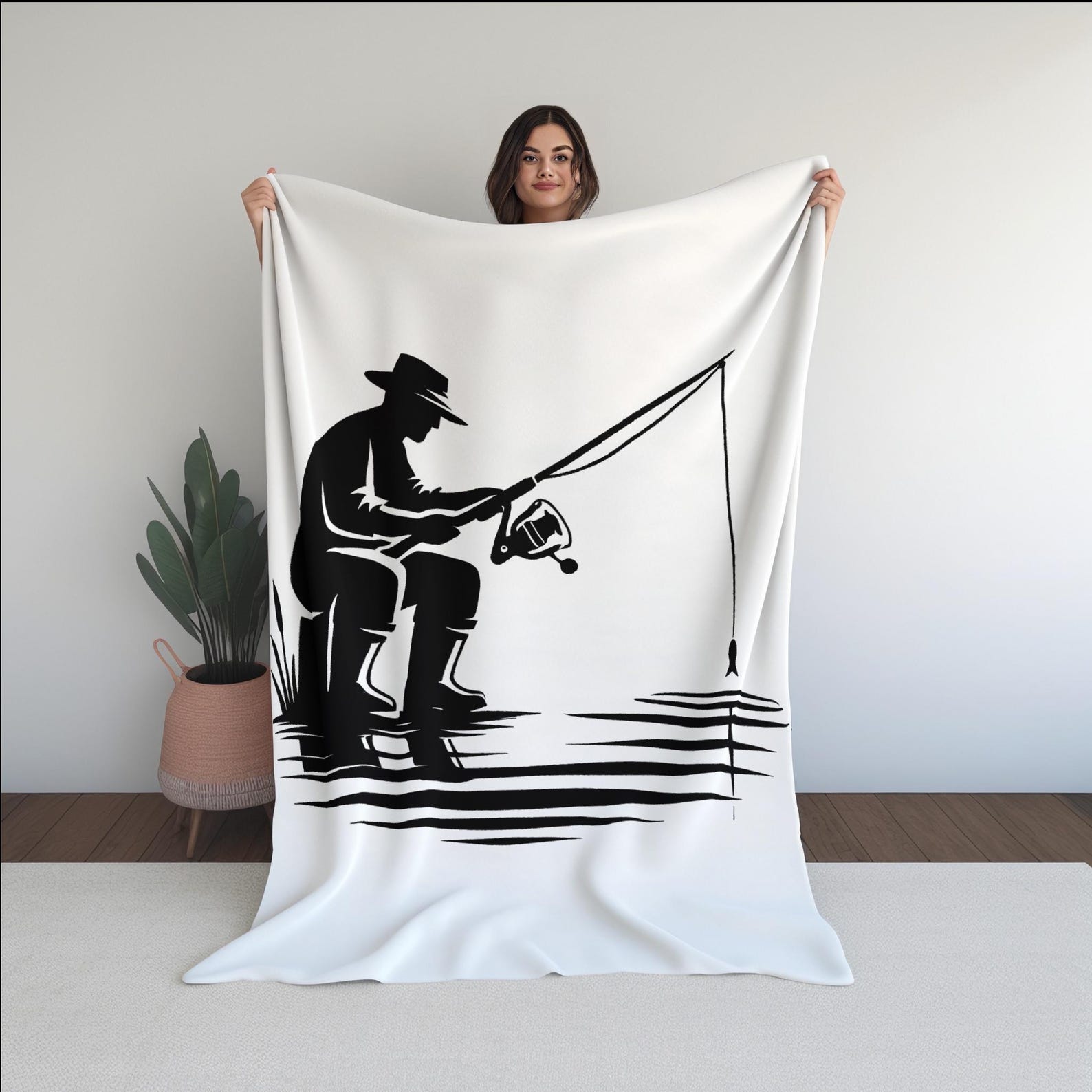 Fishing SVG, Fisherman Silhouette, Fish Angler Cut File, Fishing Rod ...