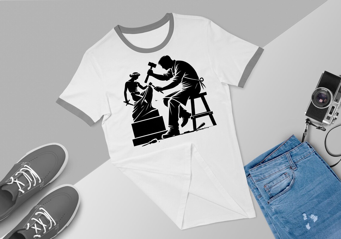 Sculptor Artist SVG, Stone Carving Silhouette, Craftsman at Work ...