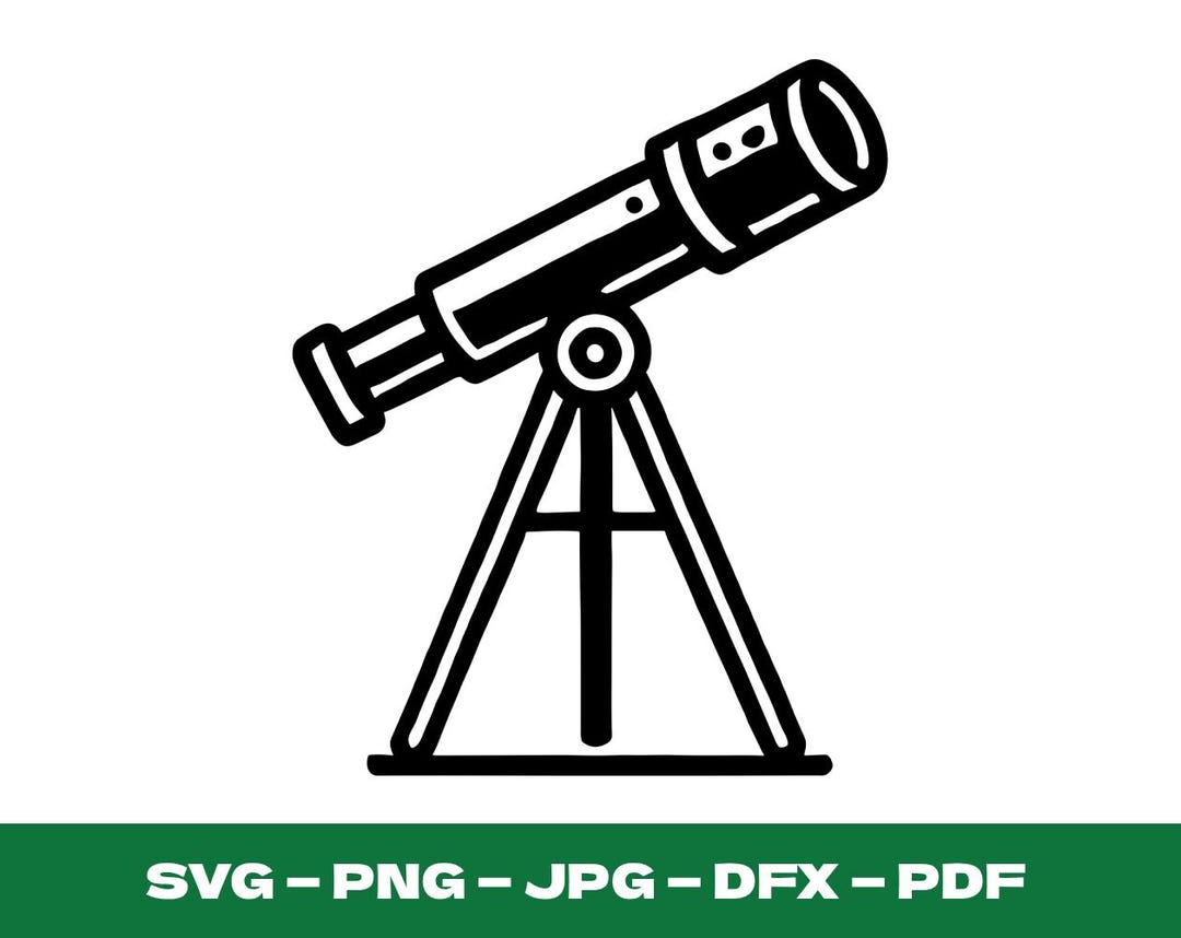 Telescope Svg Png Dxf Digital File Telescope Clipart Science Education ...