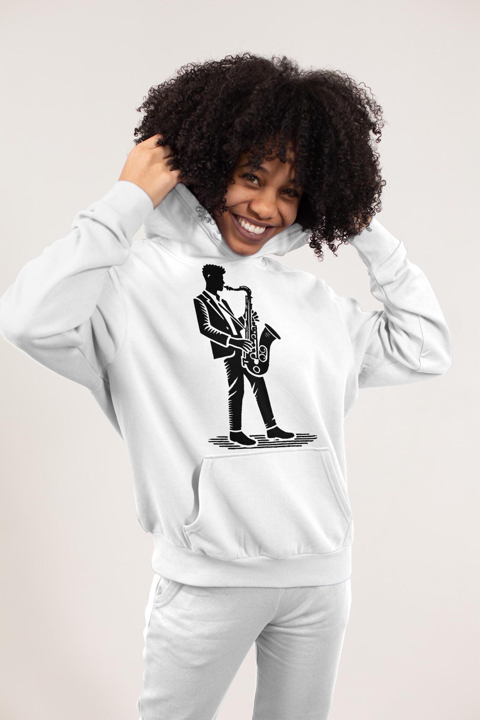 Jazz Saxophone Player Silhouette Digital Design Music Wall Art Svg Dxf ...
