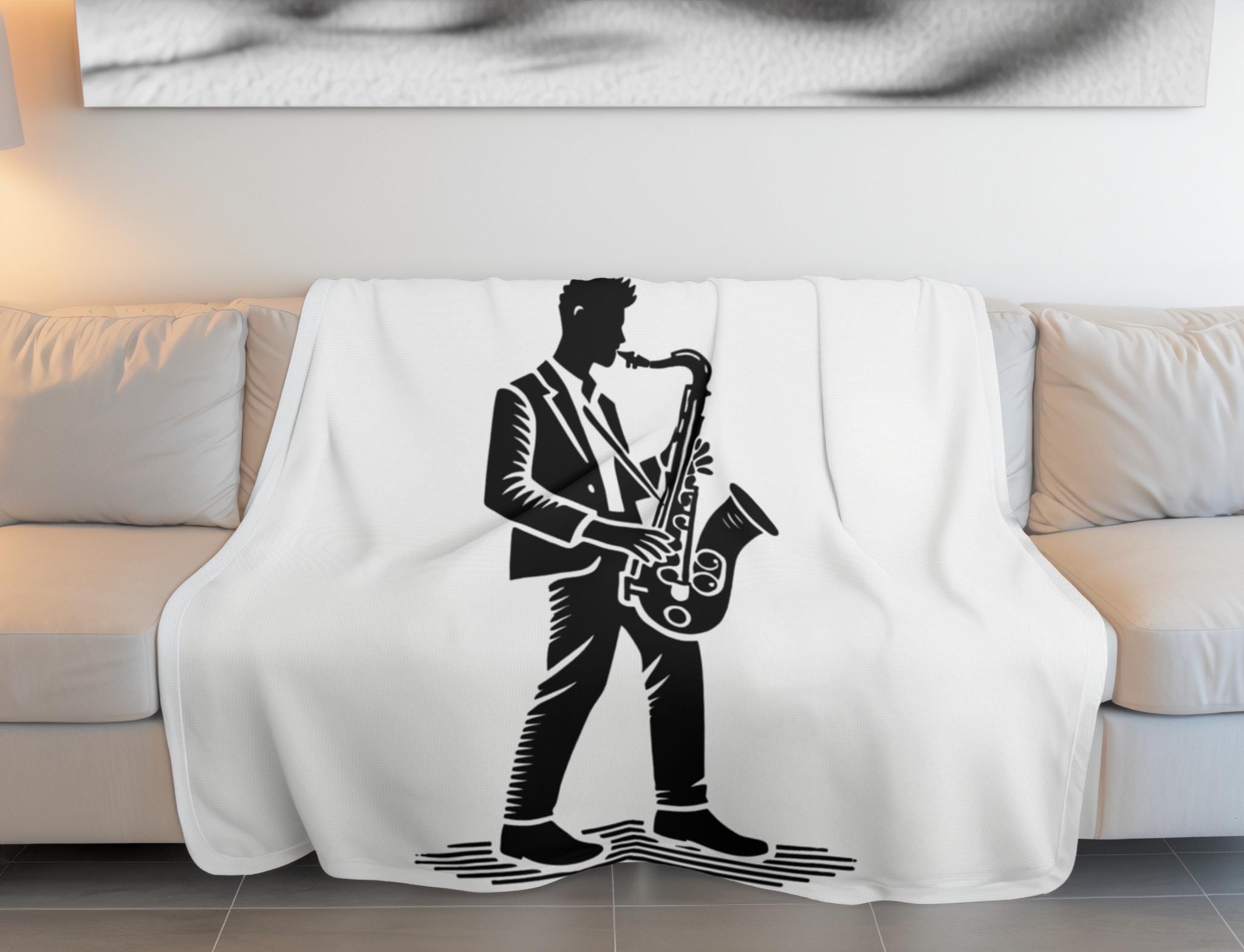 Jazz Saxophone Player Silhouette Digital Design Music Wall Art Svg Dxf ...