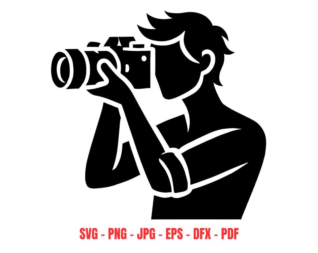 Photographer Silhouette SVG, Camera Man Logo, Photography Business ...