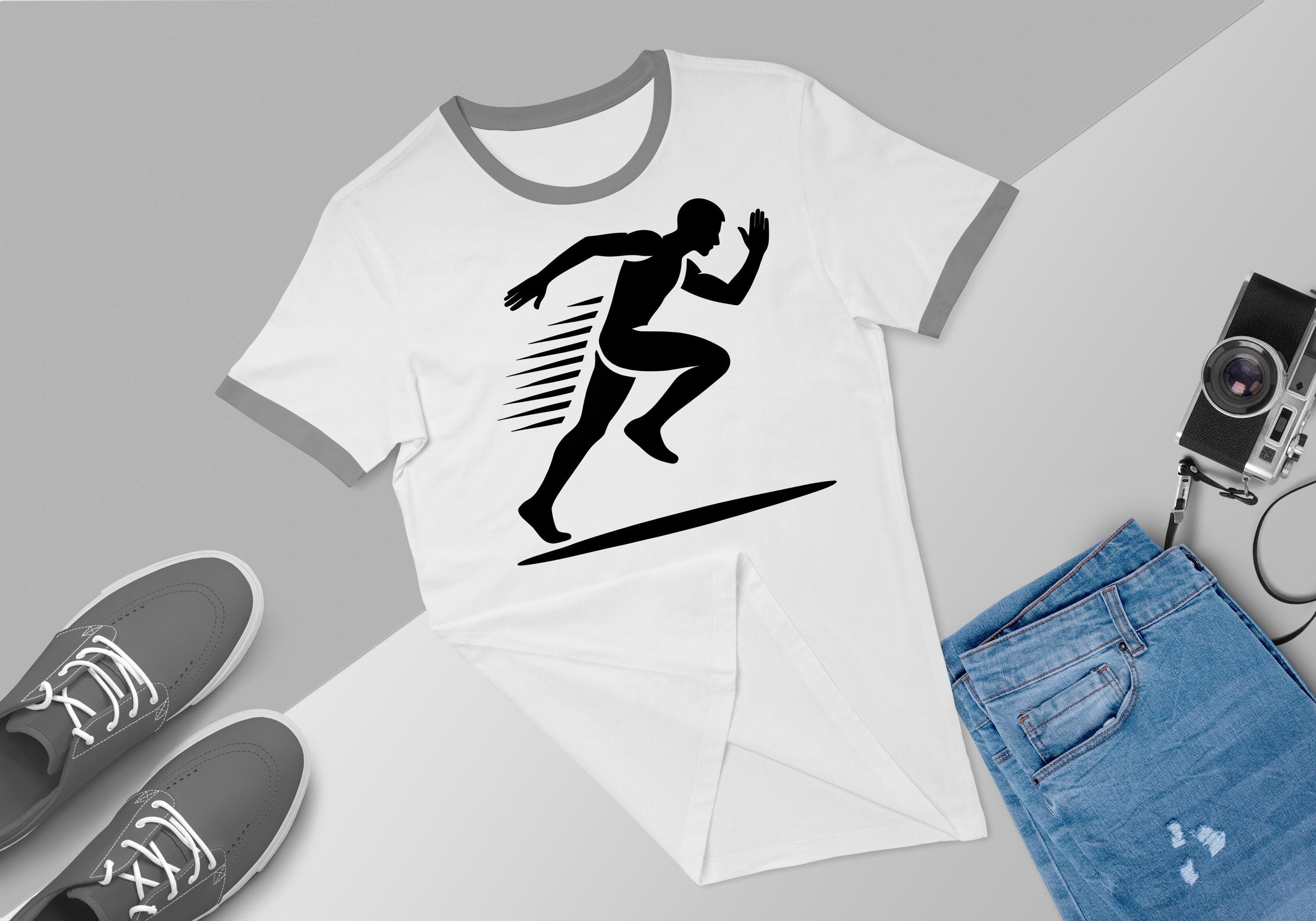 Sprinter Silhouette SVG Running Sports Wall Art Digital Download Track ...