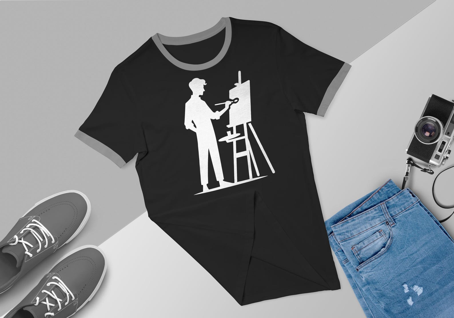 Artist Painting Svg Painter Silhouette, Art Studio Clipart, Creative ...