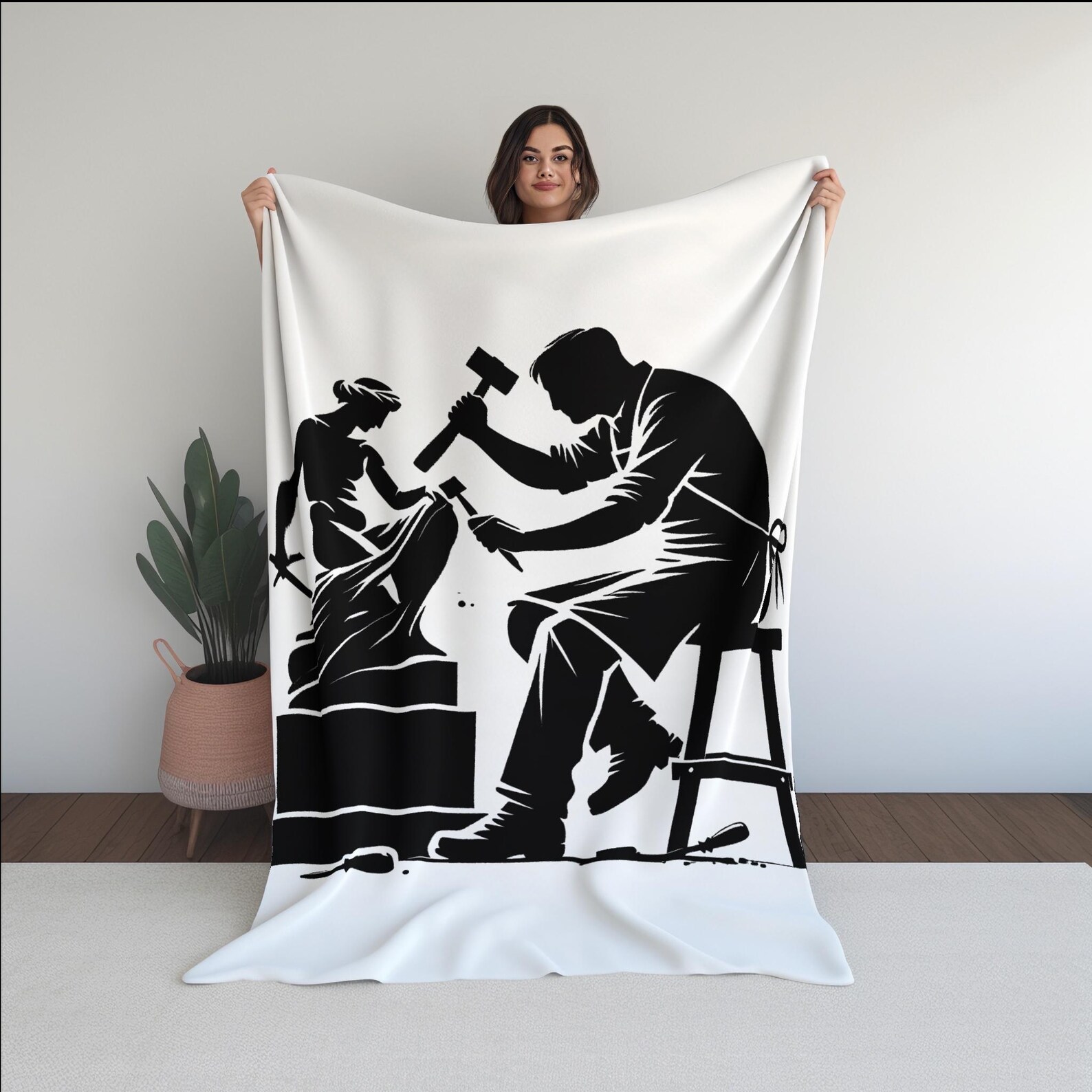 Sculptor Artist SVG, Stone Carving Silhouette, Craftsman at Work ...