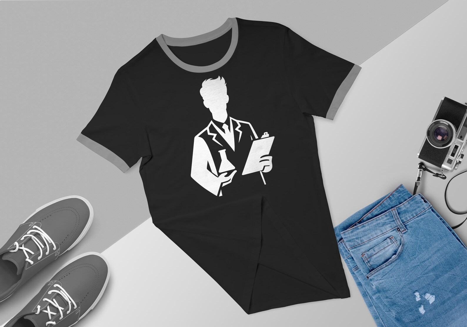 Scientist SVG, Lab Researcher Silhouette, Chemistry Teacher, Science ...