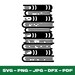 Books Stack Svg Files for Cricut Book Lovers Digital Design Library ...