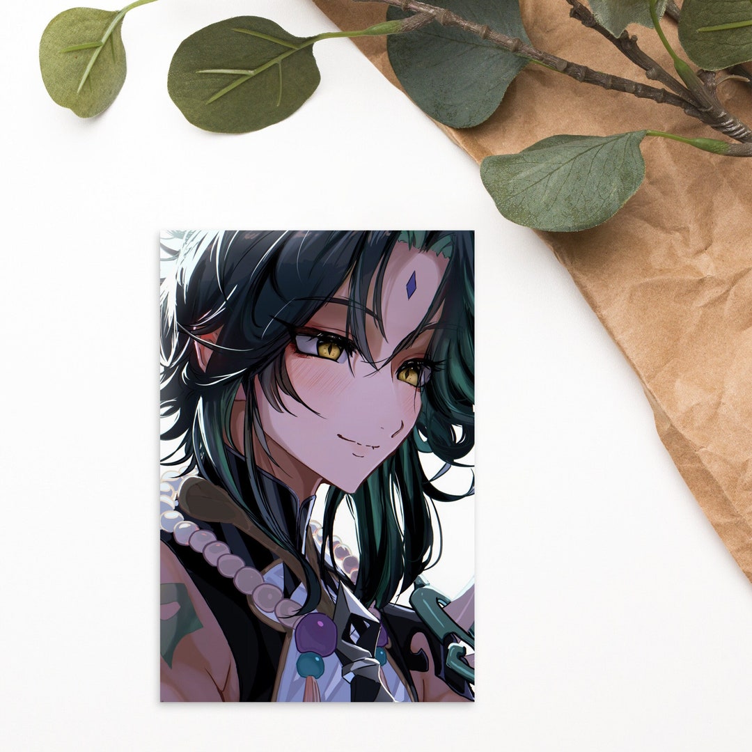 Smiling Xiao Genshin Impact Postcard - Etsy