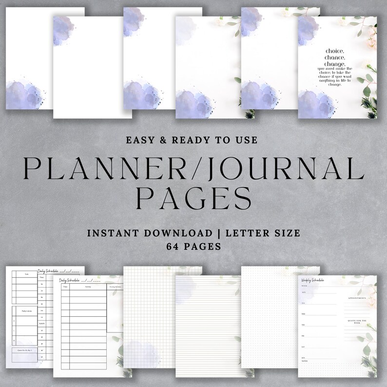 DIY Journal Pages, PRINTABLE, INSTANT Download, 3 C's Quote, Journaling ...