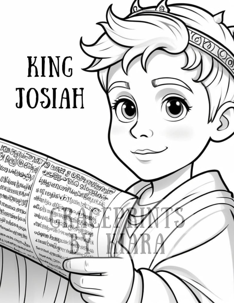 King Josiah Coloring Sheet for Kids – Christian Coloring Sheets ...