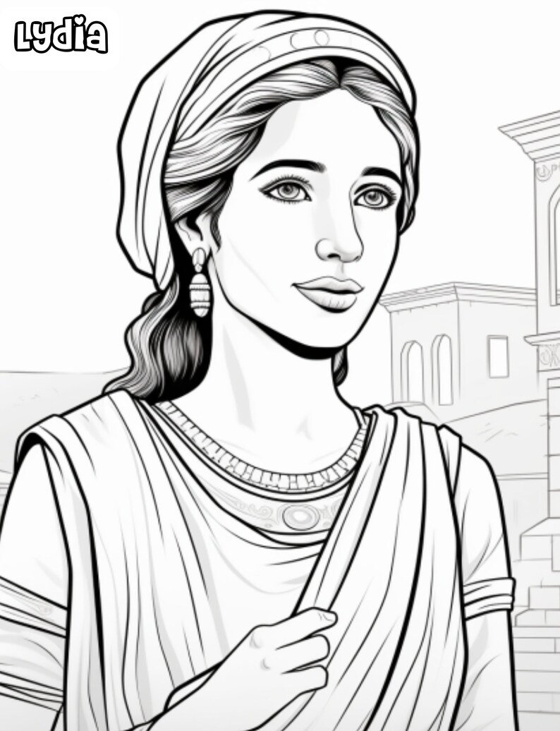 Women of the Bible Christian Coloring Pages for Adults, Kids ...