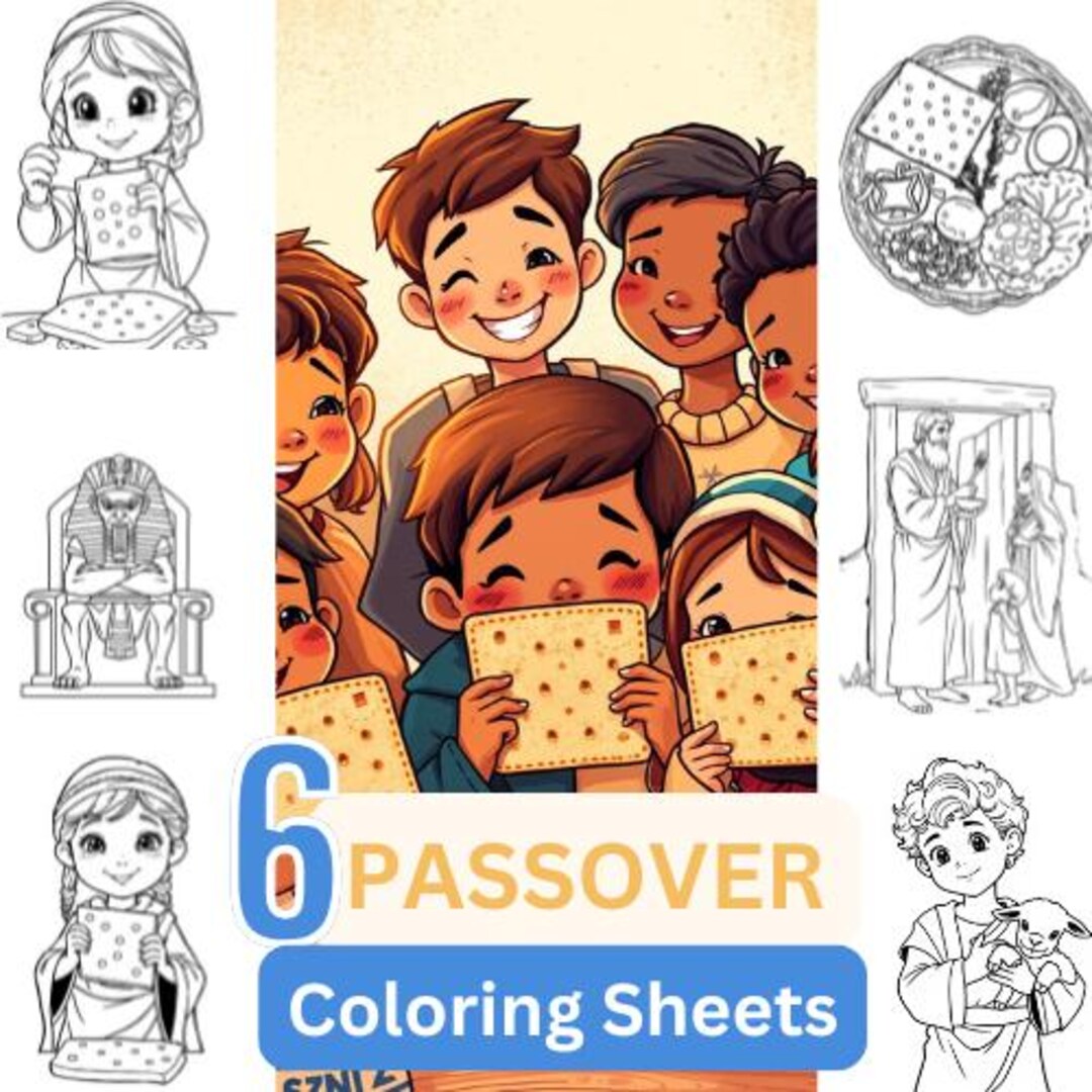 Passover Coloring Sheets | Torah Kids Coloring Book | Passover Activity ...