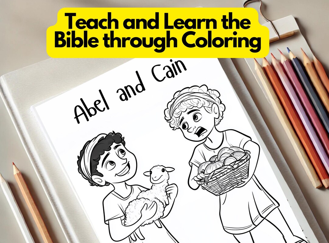 Cain and Abel Bible Coloring Page | Christian Printable for Kids ...