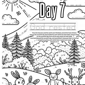Genesis 1-2 Creation Story Coloring Pages | Color the Bible for ...