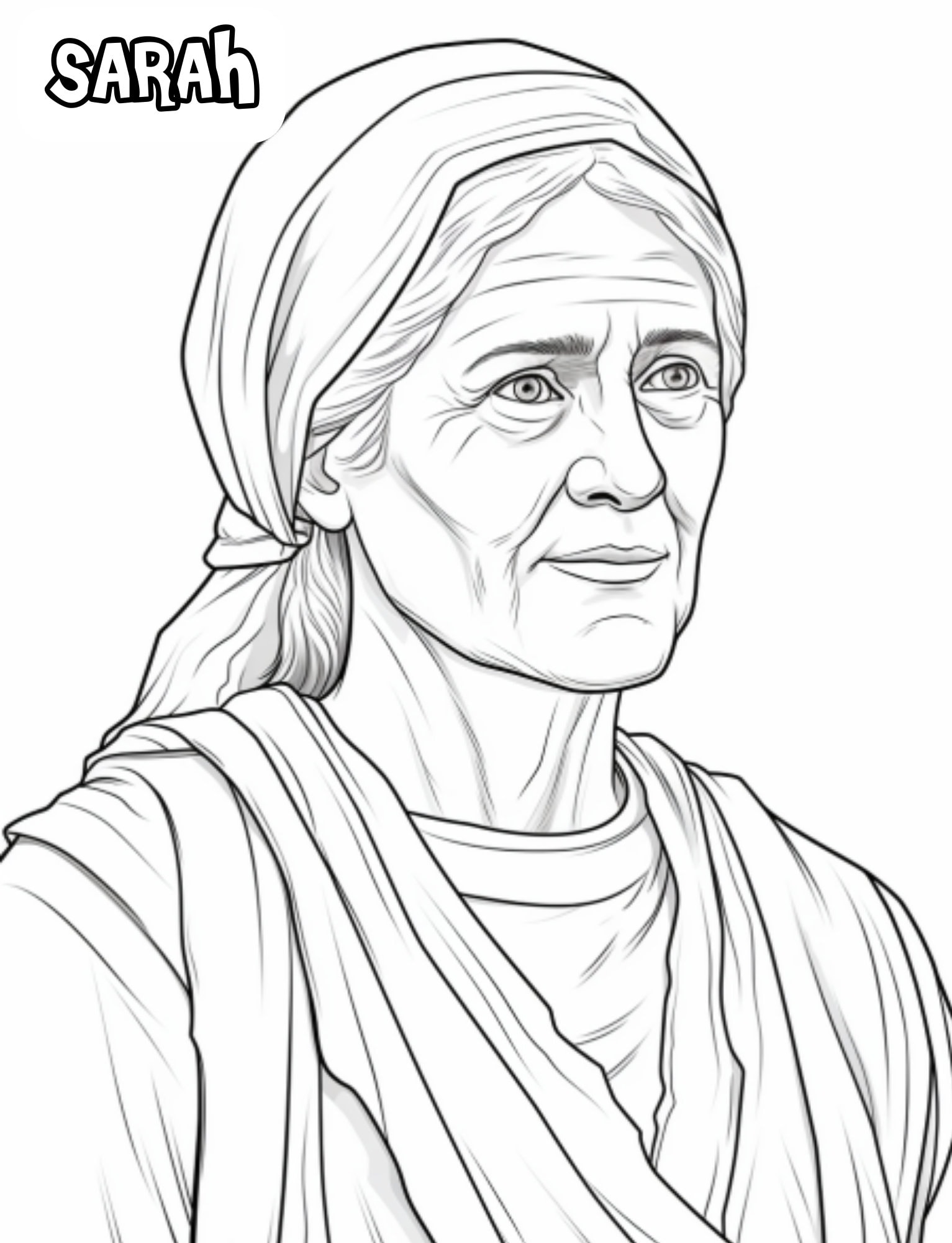 Women of the Bible Christian Coloring Pages for Adults, Kids ...