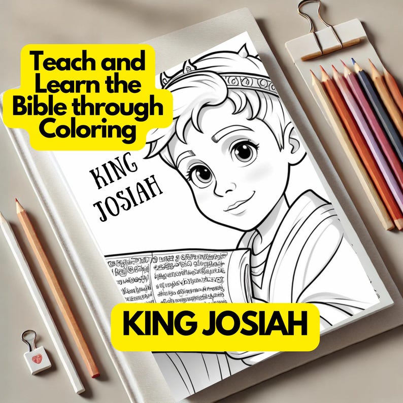 King Josiah Coloring Sheet for Kids – Christian Coloring Sheets ...