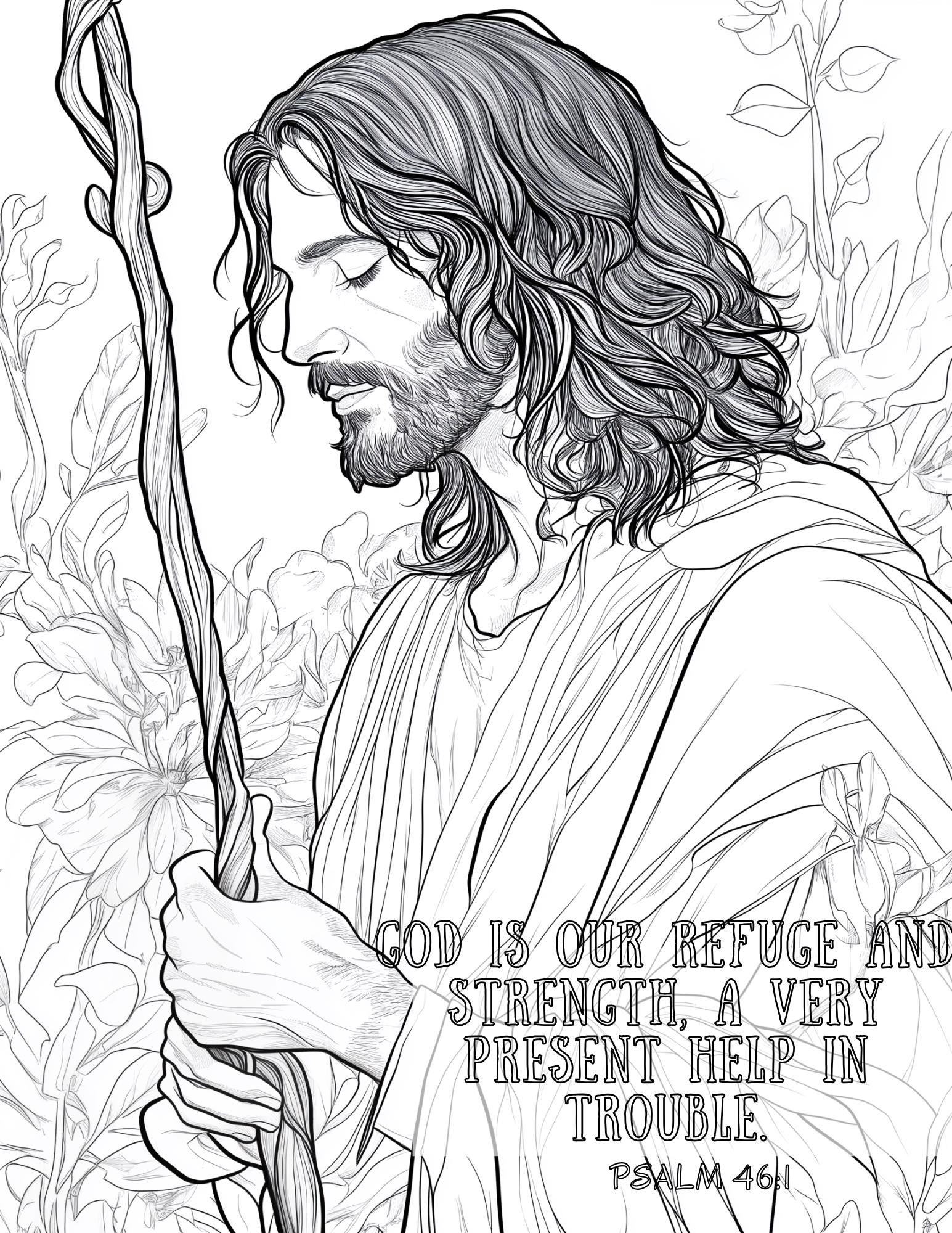 Jesus Coloring Pages and Bible Coloring Pages for Adults and Kids ...