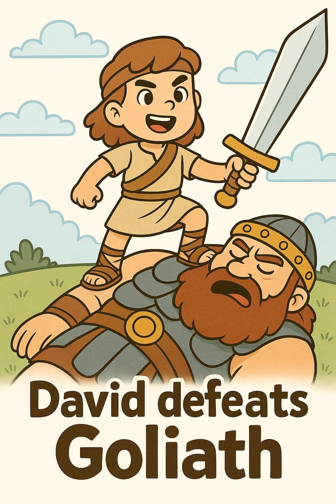 David and Goliath Coloring Pages for Kids – Bible Story Printable ...