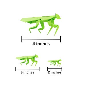 Origami Praying Mantis - Color and Size Variation - Etsy