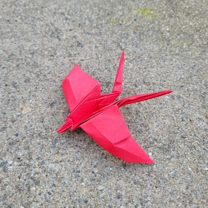 Origami Swallow Paper Bird - Etsy