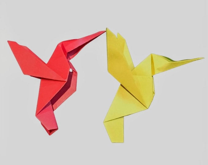 Origami Paper Hummingbird - Etsy