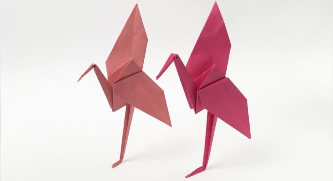 Origami Flamingo - Color and Size Variation - Standing - Etsy
