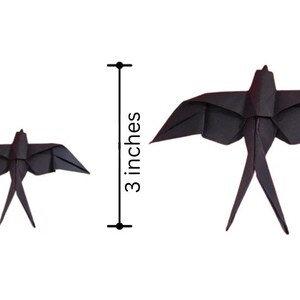 Origami Swallow Paper Bird - Color and Size Variation - Etsy