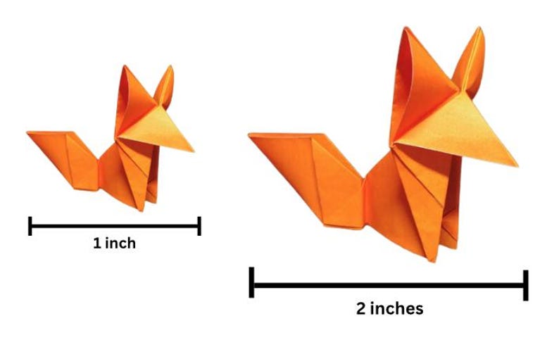 Origami Paper Fox - Color and Size Variation - Handmade - Premade - Etsy