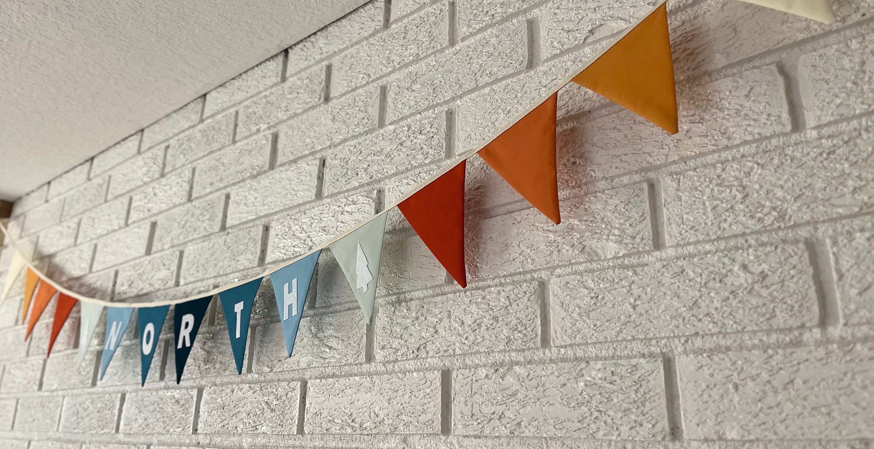 Cabin Bunting Banner: 'NORTH' Felt Letters, Cotton Garland - Etsy