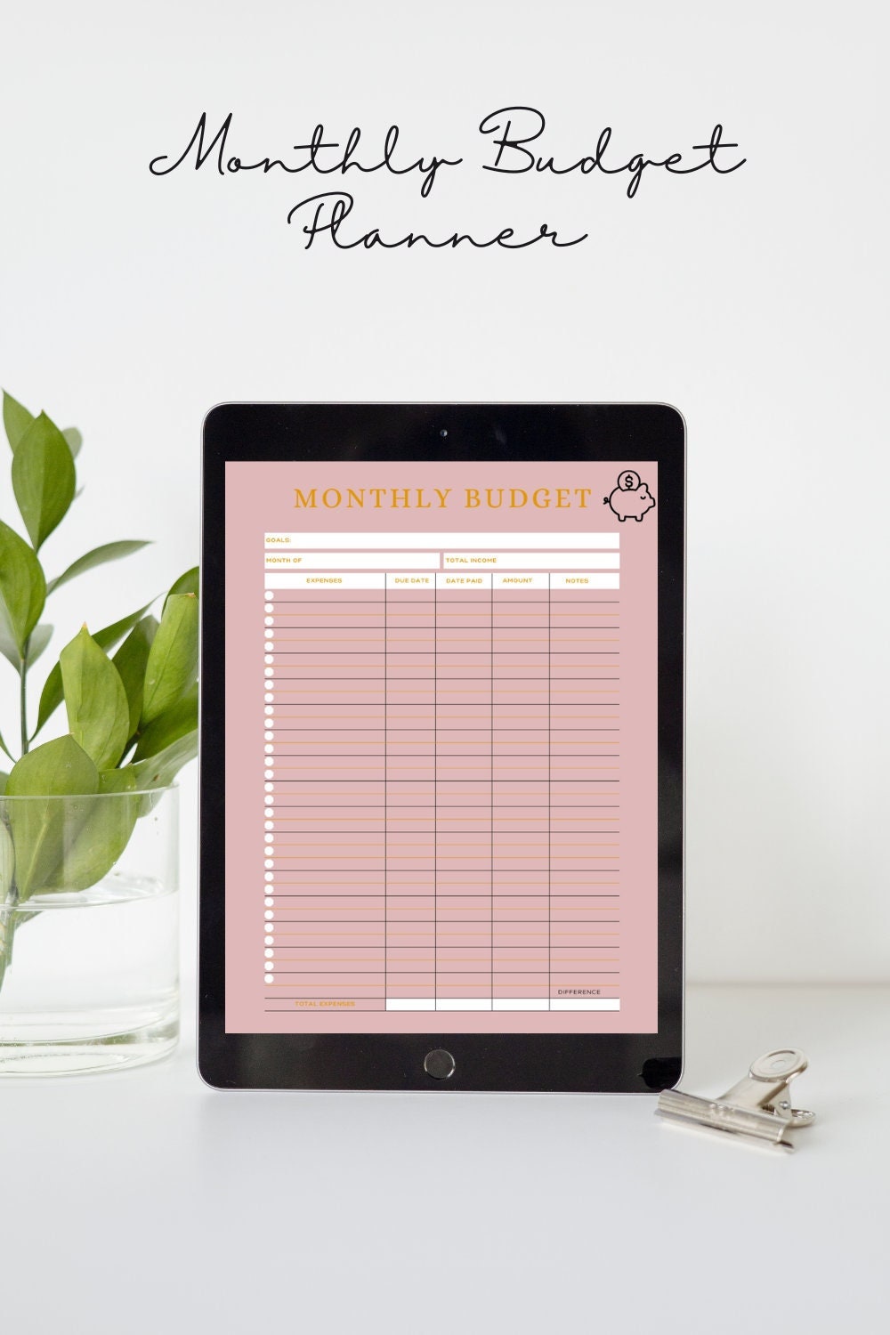 Monthly Budget Planner printable - Etsy