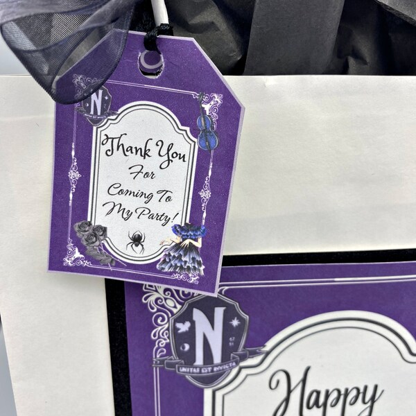 Wednesday Addams Thank You Tag - Etsy