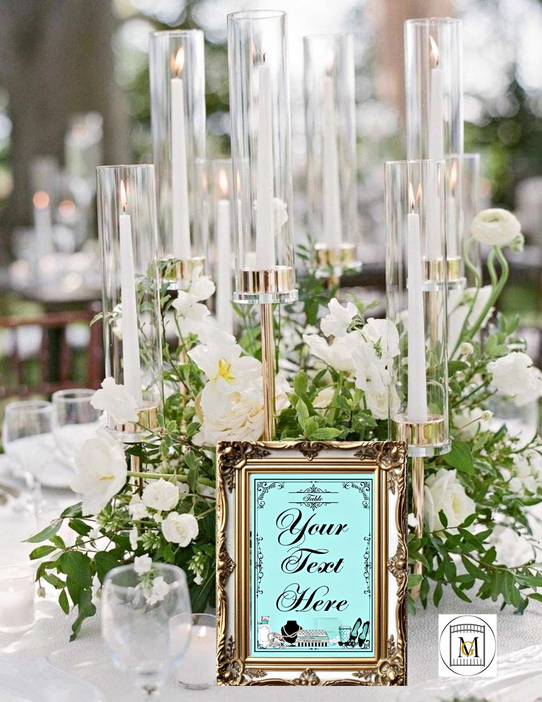 Tiffany Blue Party Table Numbers/editable/bridal Shower Labels/table ...
