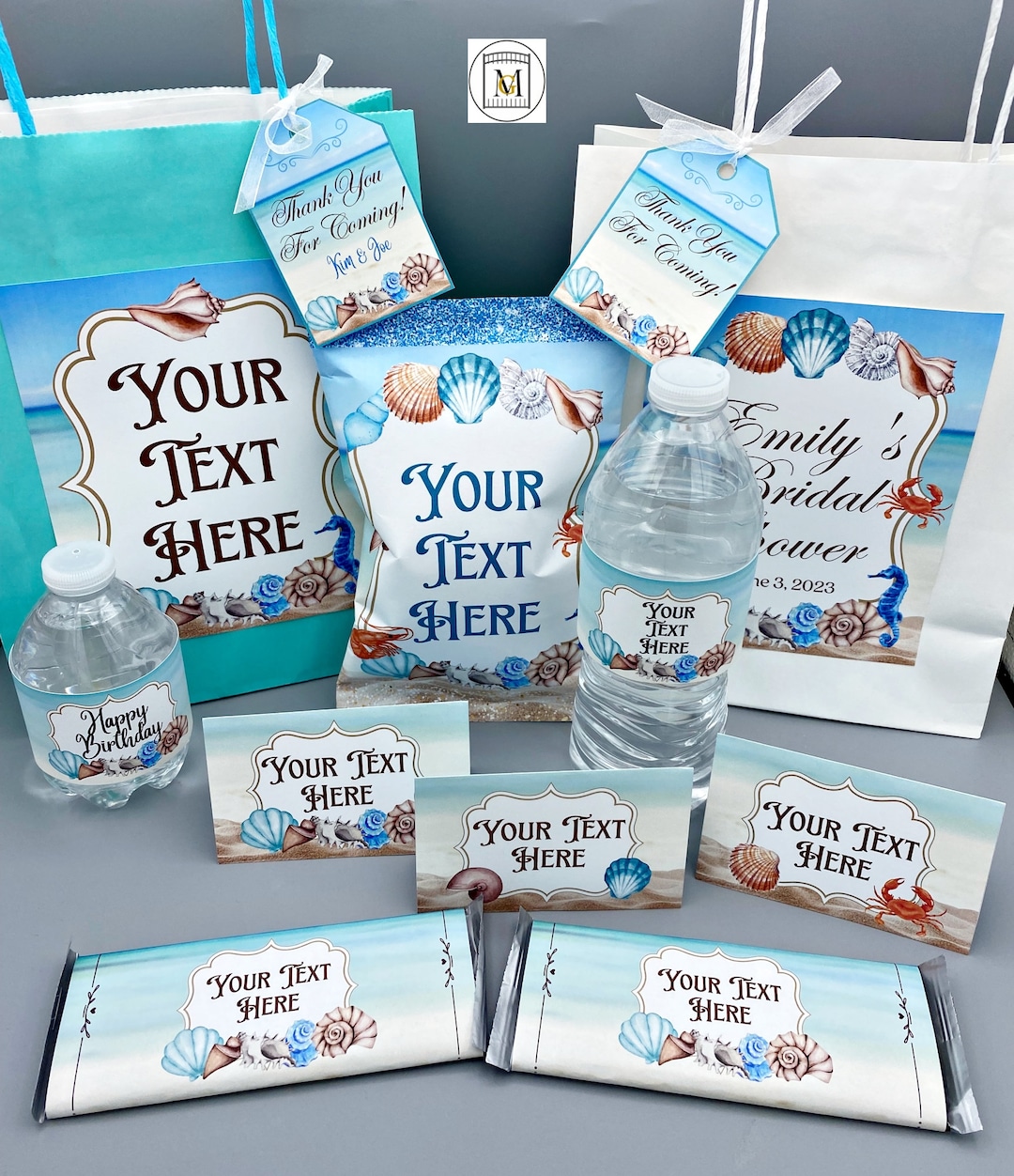Beach Ocean Birthday Party Bundle Download/editable/beach Bridal Shower ...