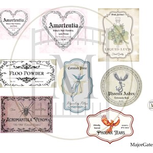 Wizard Potion Bottle Label Bundle Download - Etsy