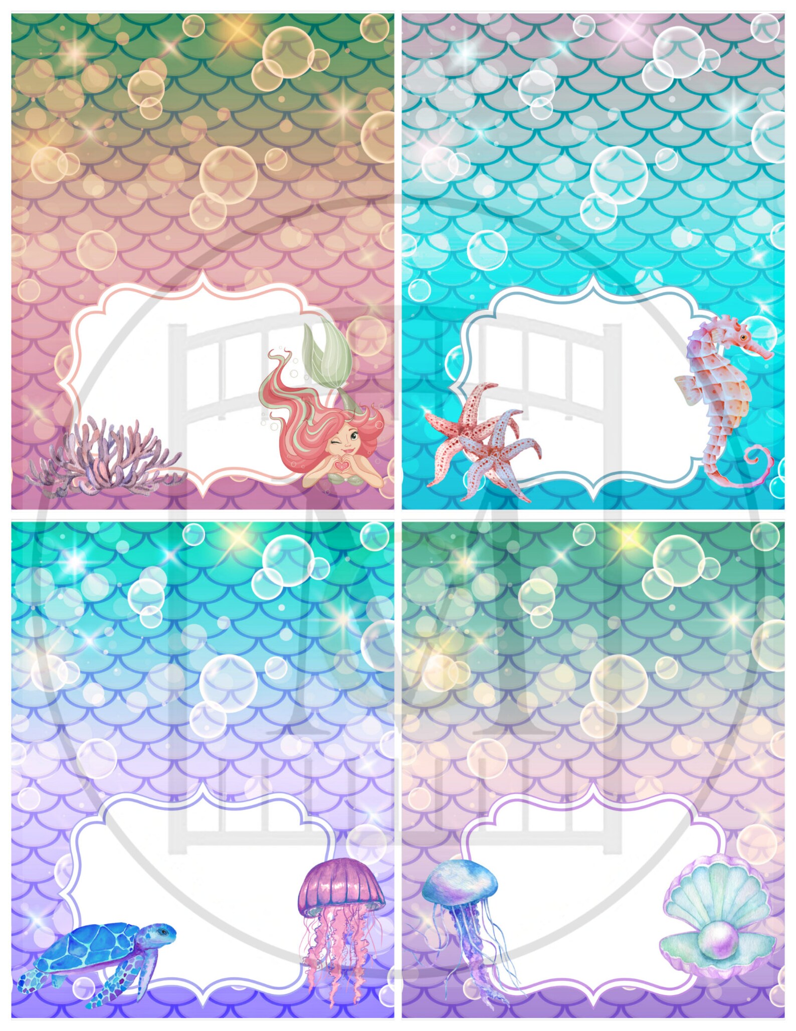 Mermaid Birthday Food Label-candy - Etsy