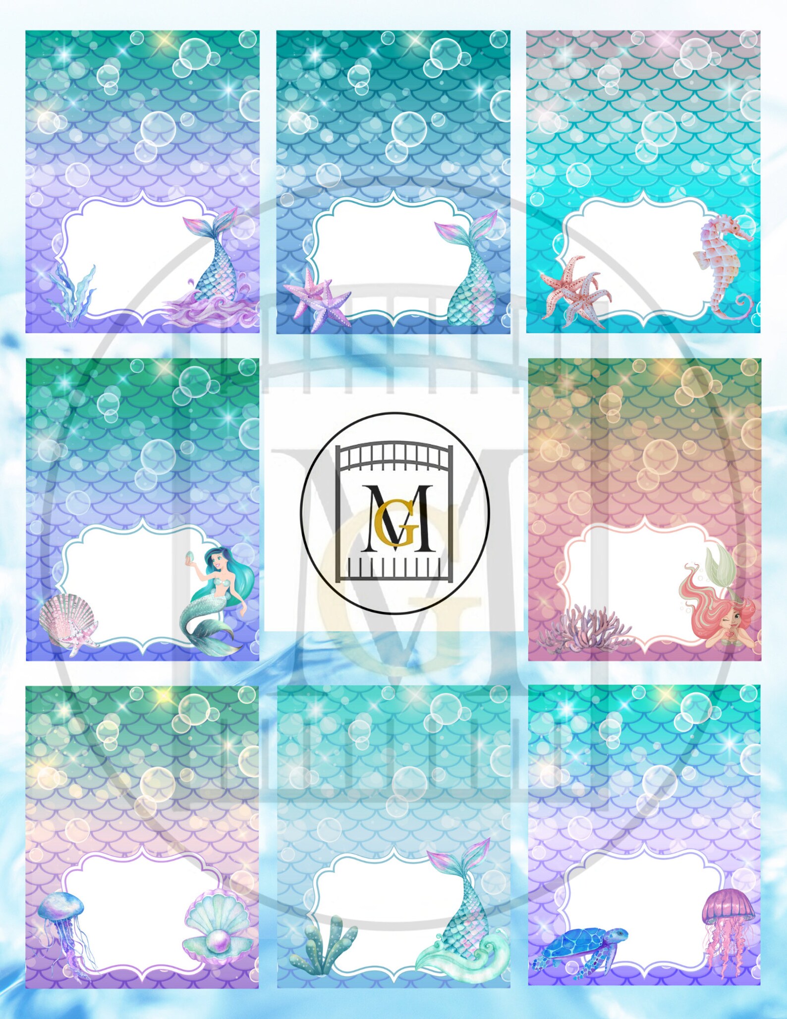 Mermaid Birthday Food Label-candy - Etsy