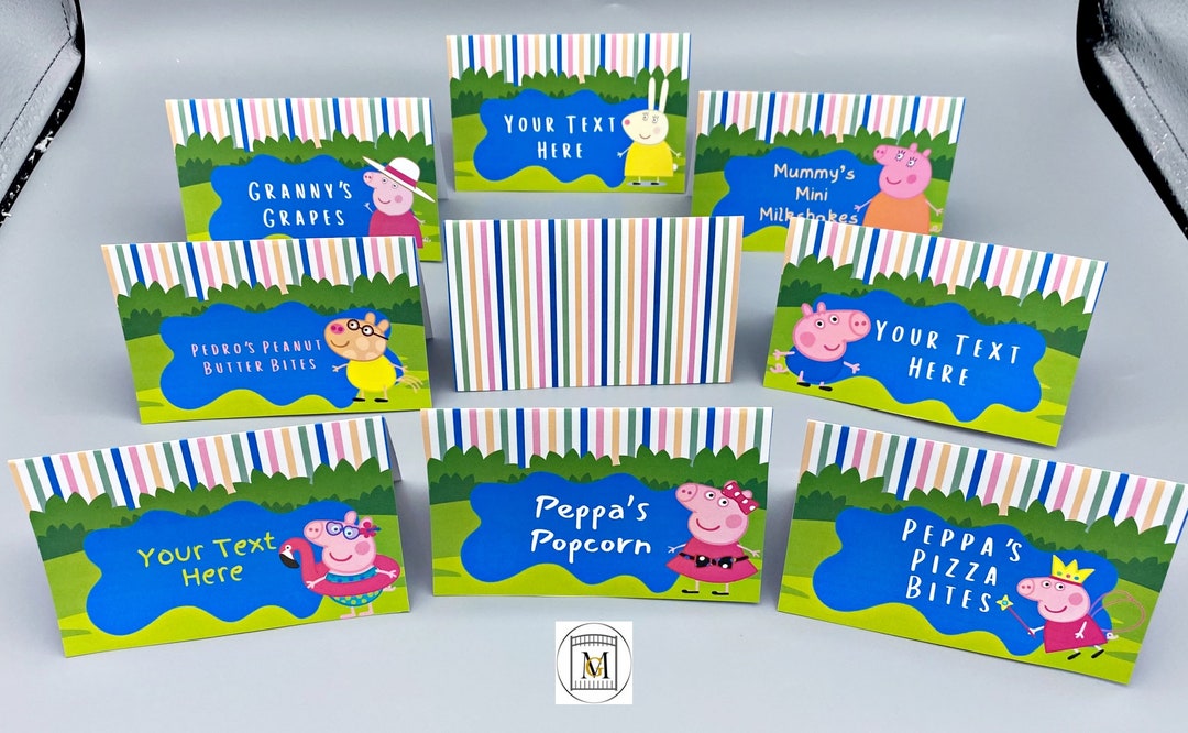 Peppa Birthday Party Food Label-candy Label/editable/place - Etsy
