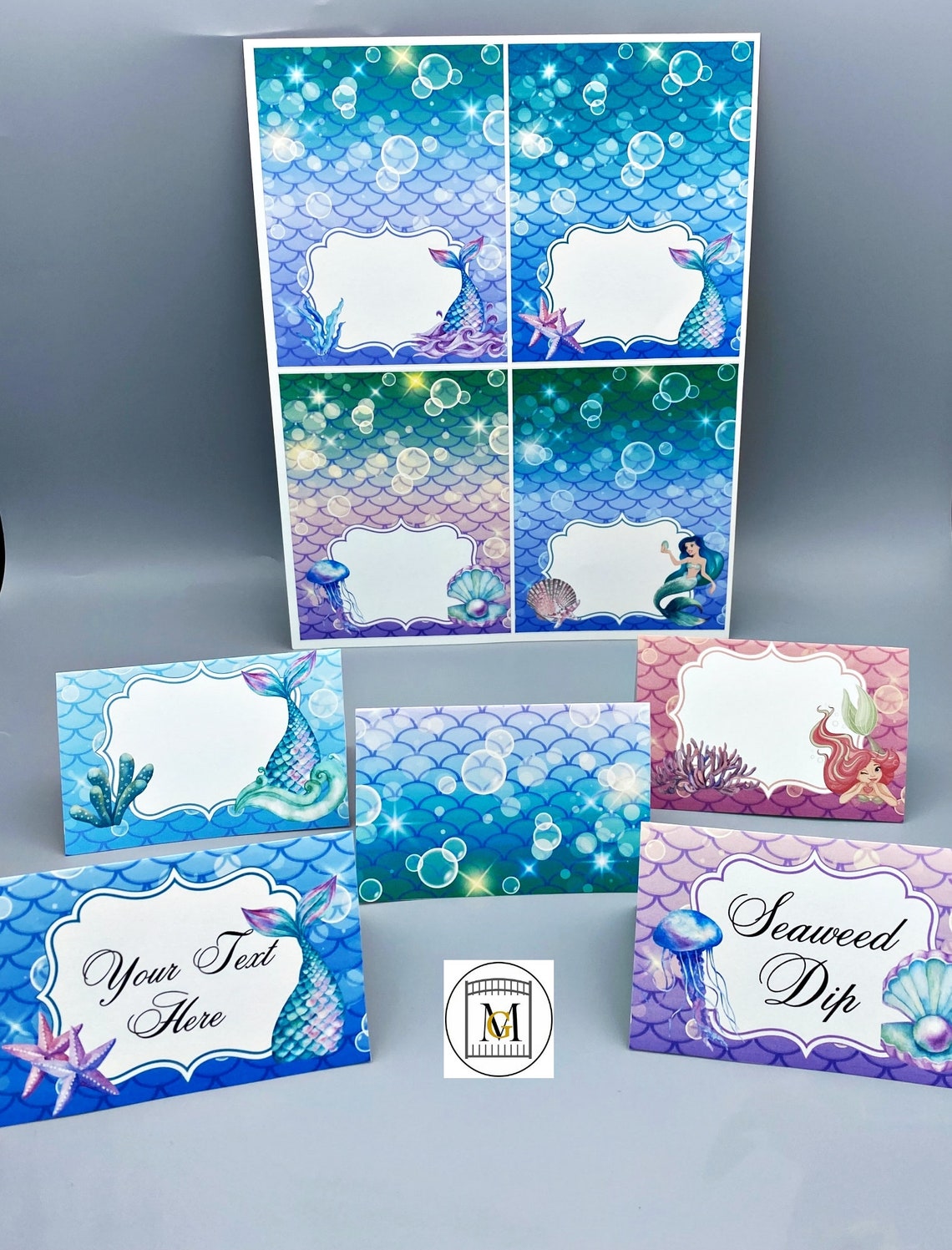 Mermaid Birthday Food Label-candy - Etsy