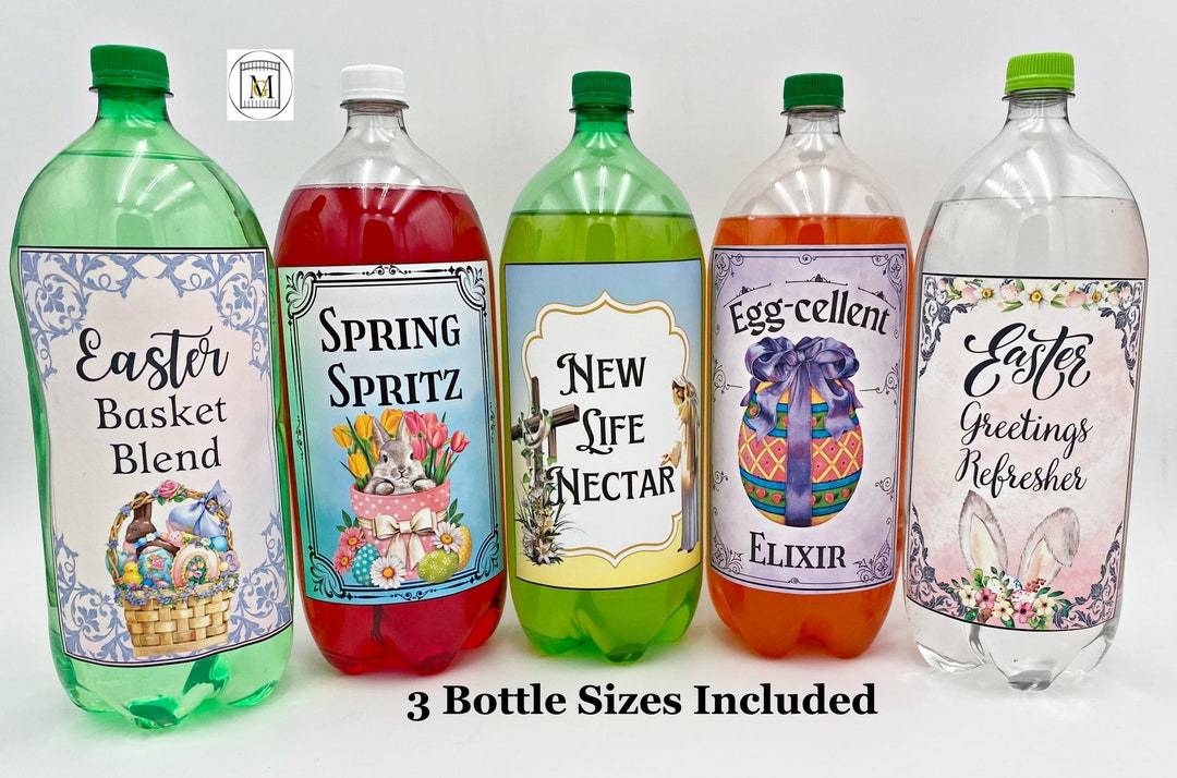 Easter Party 2 Liter Potion Bottle Label Bundle Download/wine Bottle ...