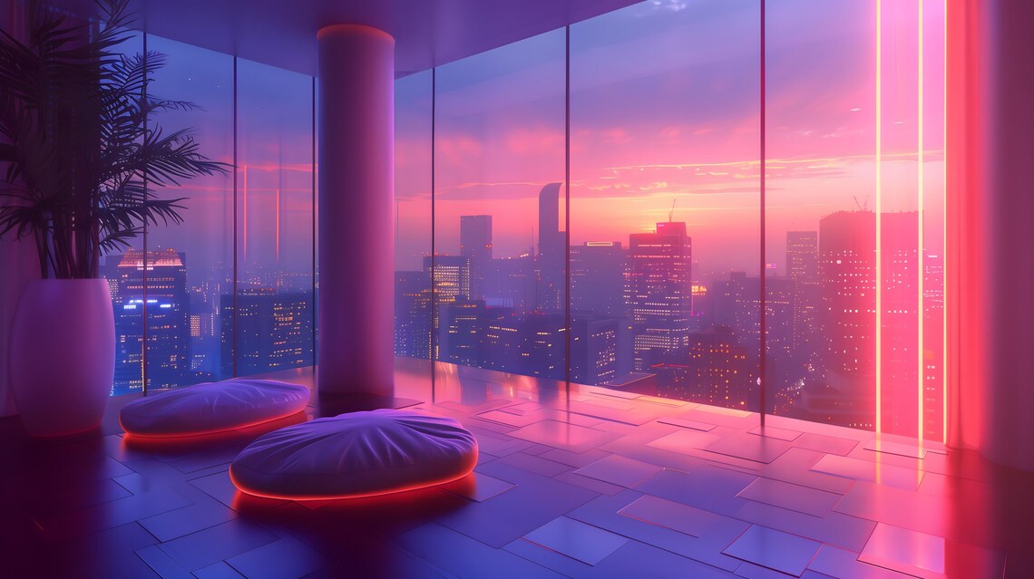 Cyberzen – 10 Cyberpunk Wall Art Prints | 4K Digital Download ...