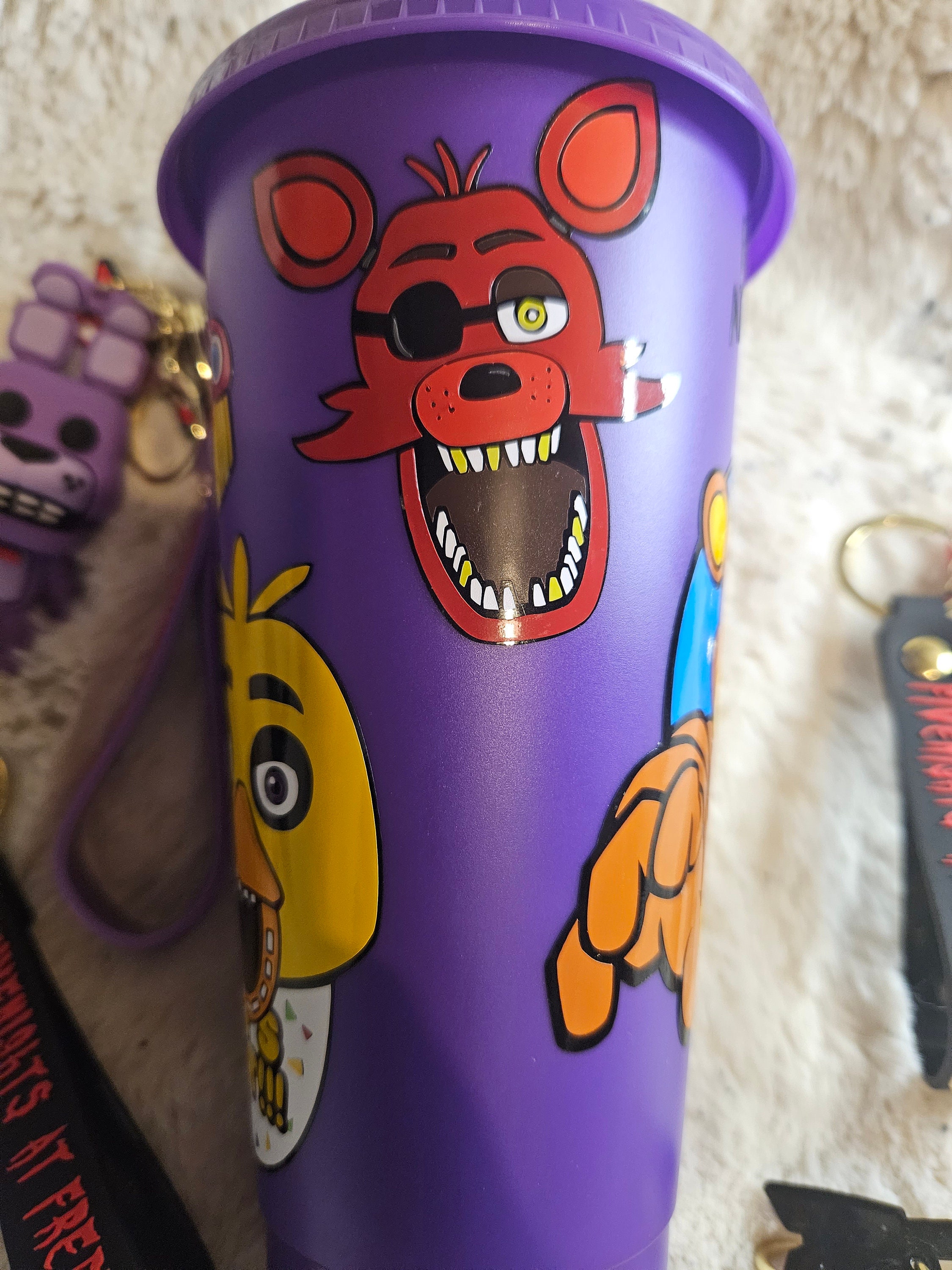 24oz Starbucks Style Plastic Tumbler Fnaf Characters Five Nights at ...