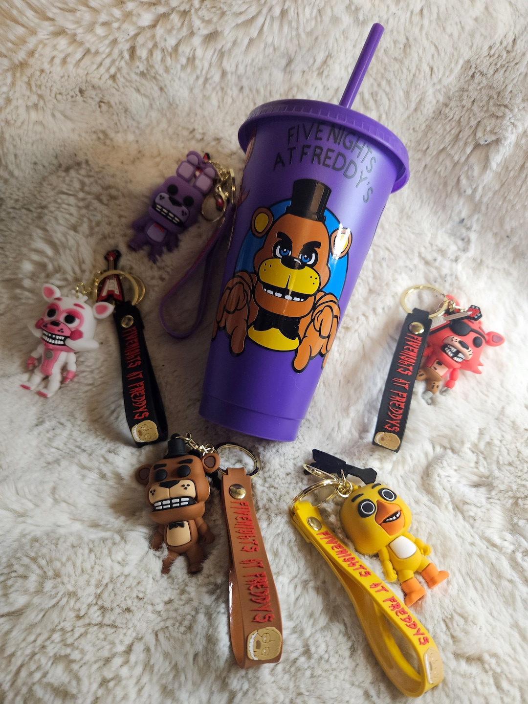 24oz Starbucks Style Plastic Tumbler Fnaf Characters Five Nights at ...