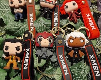 X-men Keyrings/keychains Cartoon Cute Emo Kids Goth Fun - Etsy