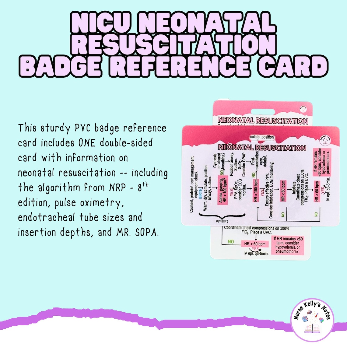 8th Edition NRP Badge Reference Card: Neonatal Resuscitation Badge Card ...