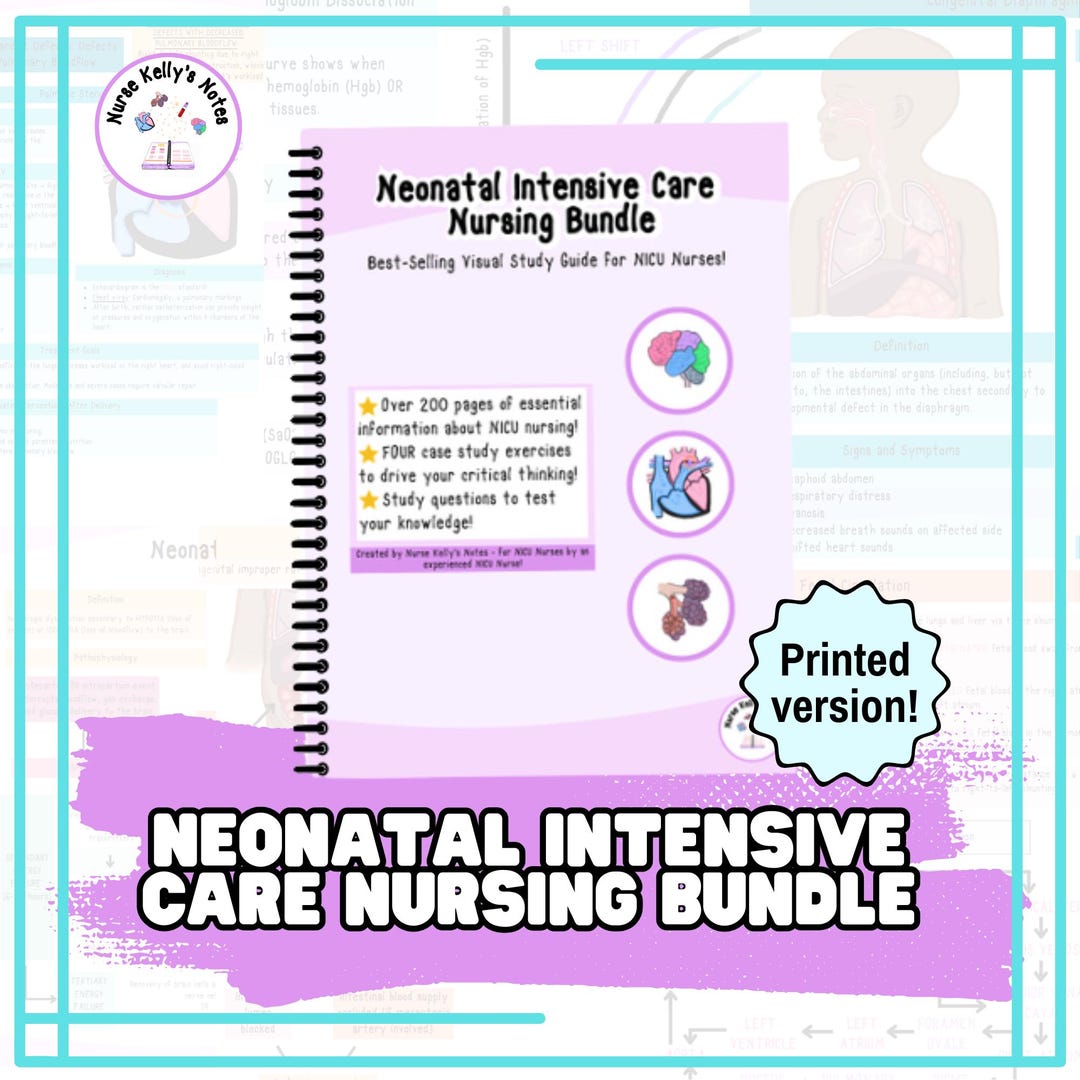 Neonatal Intensive Care Nursing Bundle: Physical Printed Book | Visual Study Guides and ...